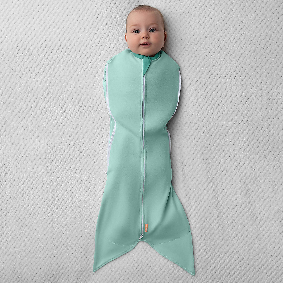 SwaddleMe Room to Grow Pod – 0-6 Months, 1-Pack (Teal Waves) Expandable Baby Swaddle Grows with Baby and Helps Prevent The Startle Reflex for Comfortable Sleep