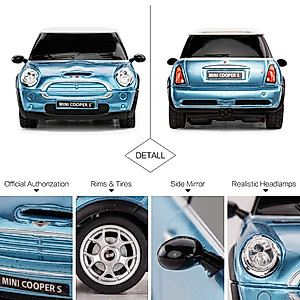 RASTAR 1:24 RC Cars Toy Mini Cooper Car for Kids Mini Cooper S Remote Control Car - Blue