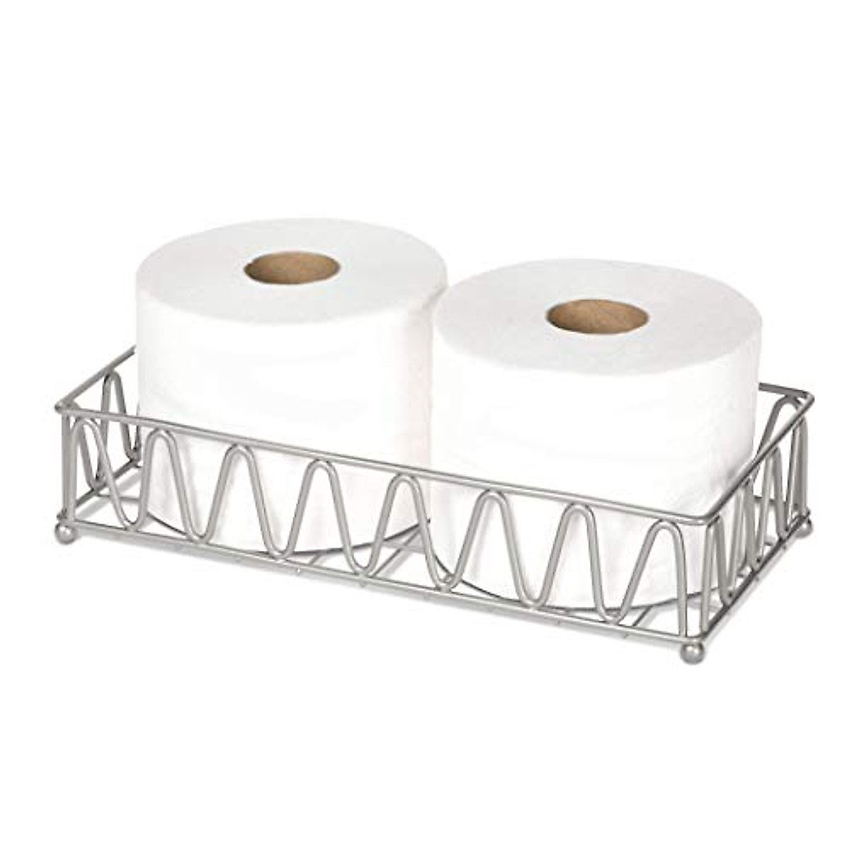 Home Zone Living Bathroom Tray | Store Hand Towels, Towelettes, and Toilet Paper | Simple Design Collection