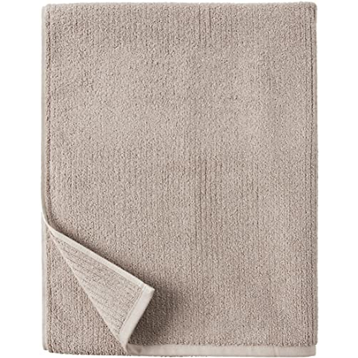 Amazon Aware 100% Organic Cotton Ribbed Bath Towels - 6-Piece Set, Taupe