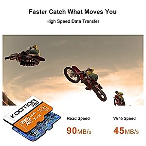 KOOTION 128GB Micro SD Card 128 gb Ultra Micro SDXC Memory U3 Card High Speed TF Card R Flash, U3, A1,V30, 128 GB