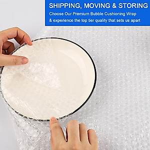 2-pack Bubble Cushioning Wrap Rolls, 3/16" x 12" x 72' ft Total Bubble Packing Wrap,Cushioning Rolls Packing Supplies Perforated Everv 12 ",with 20 Fragile Stickers for Packing Moving Shipping