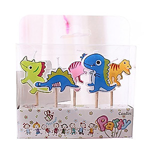 Ornerx Dinosaur Themed Birthday Cake Candles