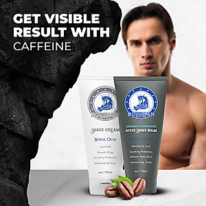 Bossman Liquid Silk Shaving Cream - Travel Shave Cream Sensitive Skin, Smooth Glide, Soothing Protection, Moisturizing Finish (Royal Oud Scent)