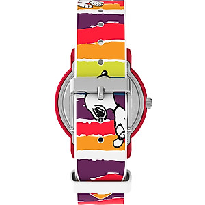 Timex X Peanuts Unisex Weekender 36mm Watch - White Strap White Dial Red Case