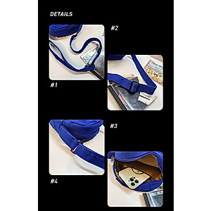 RICHTRUE Canvas Purse Small Crossbody Bag Mens Bag Purses for Women Crossbody Bag Aesthetic Purse Grunge Bag (Purple)