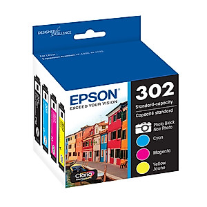 EPSON T302 Claria Premium -Ink Standard Capacity Color Combo Pack (T302520-S) for Select Epson Expression Premium Printers
