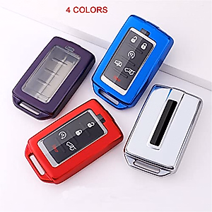 Guibuhuse Protective Casing Soft Key Fob Cover Fit for Jeep Grand Cherokee Grand Wagoneer