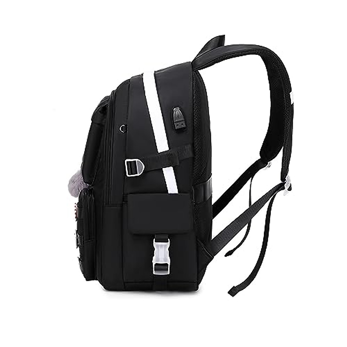 Teecho Girl Backpack for School Cute Backpack for Women College Bookbag Fit for 15.6 Inches Laptop Black