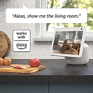 Blink Mini Pan-Tilt Camera | Rotating indoor plug-in smart security camera, two-way audio, HD video, motion detection, Works with Alexa (White)