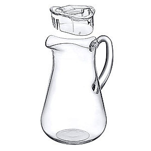 Amazing Abby - Droply - Acrylic Pitcher (64 oz), Clear Plastic Water Pitcher with Lid, Fridge Jug, BPA-Free, Shatter-Proof, Great for Iced Tea, Sangria, Lemonade, Juice, Milk, and More
