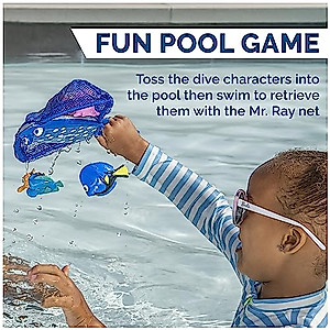 SwimWays Disney Finding Dory Mr. Ray's Dive and Catch Game, Bath Toys and Pool Party Supplies for Kids Ages 5 and Up
