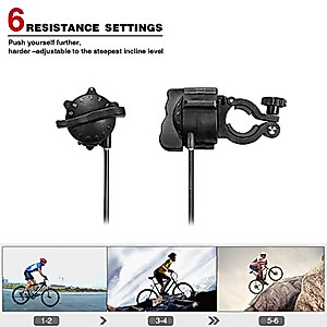 Sportneer Bike Trainer - Magnetic Stationary Bike Stand for 26-28" & 700C Wheels - Adjustable 6 Level Resistance Bike Trainer Stand for Indoor Riding with Quick Release Lever & Front Wheel Riser Block