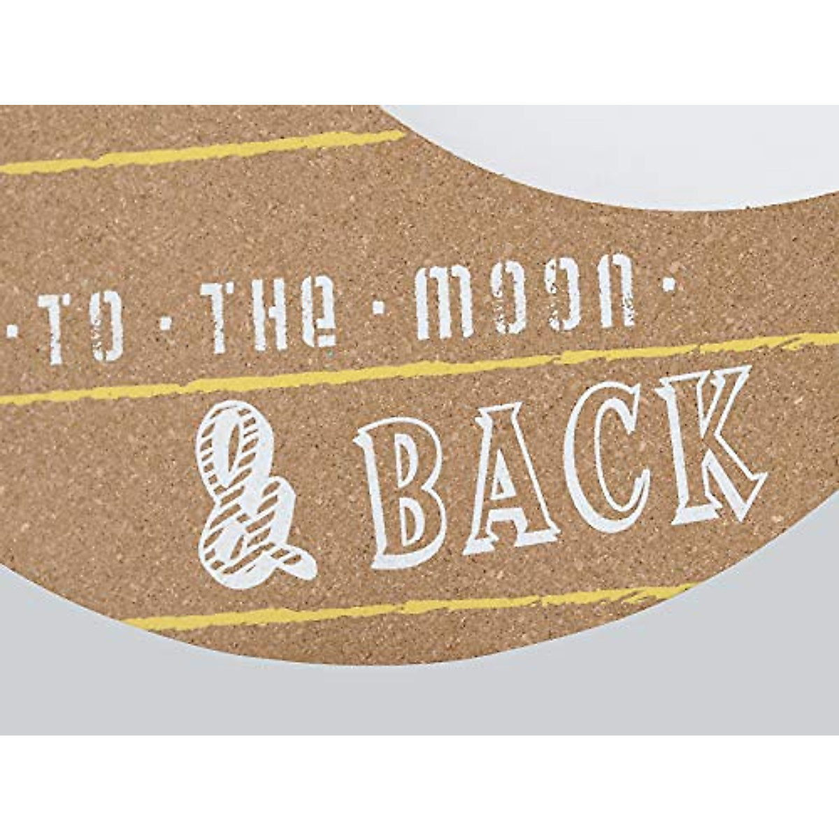 Pinboard Moon Shaped Wall Decor - Cork Board with 6 Pushpins - Bulletin Board Display,School or Classroom Home Decor