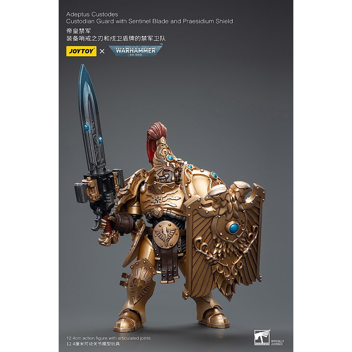 JoyToy Warhammer 40K: Adeptus Custodes Custodian Guard with Praesidium Shield 1:18
