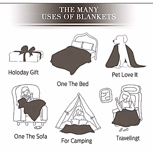 Color Mushroom Blanket for Women Men, Fuzzy Soft Fleece Flannel Mushroom Blankets for Bed Sofa Couch Lovers Gift, Lightweght Cozy Blankets for Travel Camping Hiking 50"x 60"