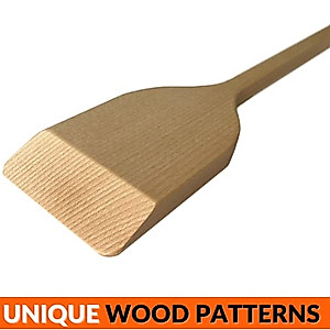 36-in Beech Heavy Duty Wooden Mixing Paddle - Made in Ukraine - Handle Long Stir for Cooking Cajun Crawfish Boil and Brewing Beer - Stirring Spatula for Brewing, Mixing, Grill, Camping in Big Stock Pots