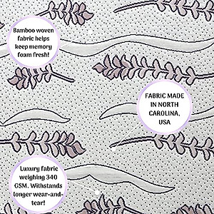 Sleep Touch Lavender Luxury -10inch, Made in USA, Gel-Infused Memory Foam Mattress & Pillows, CertiPUR-US Certified, Bed-in-a-Box (Eastern King)