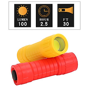 KunHe 5 Pack Plastic Small Mini LED Flashlight COB Flashlights for Kids 100 Lumen with Batteries High CRI for Bright Flash Light Party Favors Christmas Gifts Stocking Stuffers