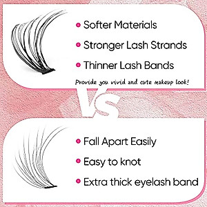 Individual Lashes 240 pcs Lash Clusters D Curl 30D 40D 0.07 11-16mm Mixed Length Clusters Lashes DIY Eyelash Extensions Kit at Home by EYDEVRO(30D 40D-0.07D,11-16MIX), 1.0 Count