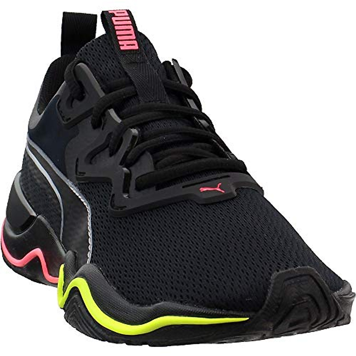 PUMA womens Zone Xt Sneaker, Puma Black-nite Pink-puma Silver, 9.5 US