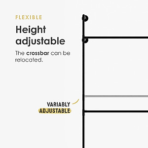 pamo Industrial pipe clothing rack metal black - Wall mounted clothes racks for hanging clothes - Modern walk in closet - KIM IV DOUBLE black