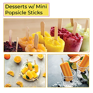 Apremont 300 Pcs Mini Natural Wooden Food Grade Craft Sticks - Ice Cream Stick - Popsicle - 3.5 inch Length - Suit Crafting, Stirring, Paddle, Waxing, Small Ice Pop Stick for DIY Kids Popcicle