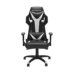 RESPAWN RSP-205 Racing Style Gaming Chair, Leather, White