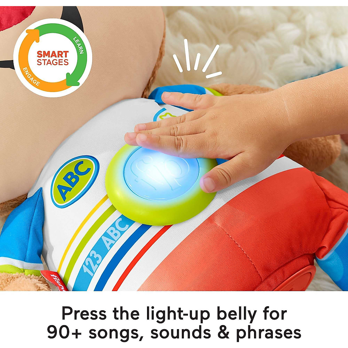 Fisher-Price Laugh & Learn Toddler Learning Toy So Big Puppy Musical Plush with Smart Stages Content for Ages 18+ Months