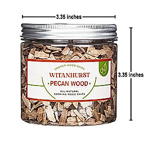 WITANHURST Wood Chips for Smoking Gun, Smoke Infuser Chips for Drink Smoker Box, Cocktail Smoker 6 PCS Variety Pack Includes Apple, Cotton, Pecan, Pear, Cherry and Hickory Wood Chips for Smoker Grill