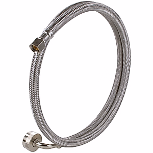 Certified Appliance Accessories Dishwasher Hose with 90 degree FGH Elbow, Water Supply Line, 6 Feet, Premium Braided Stainless Steel with PVC Core