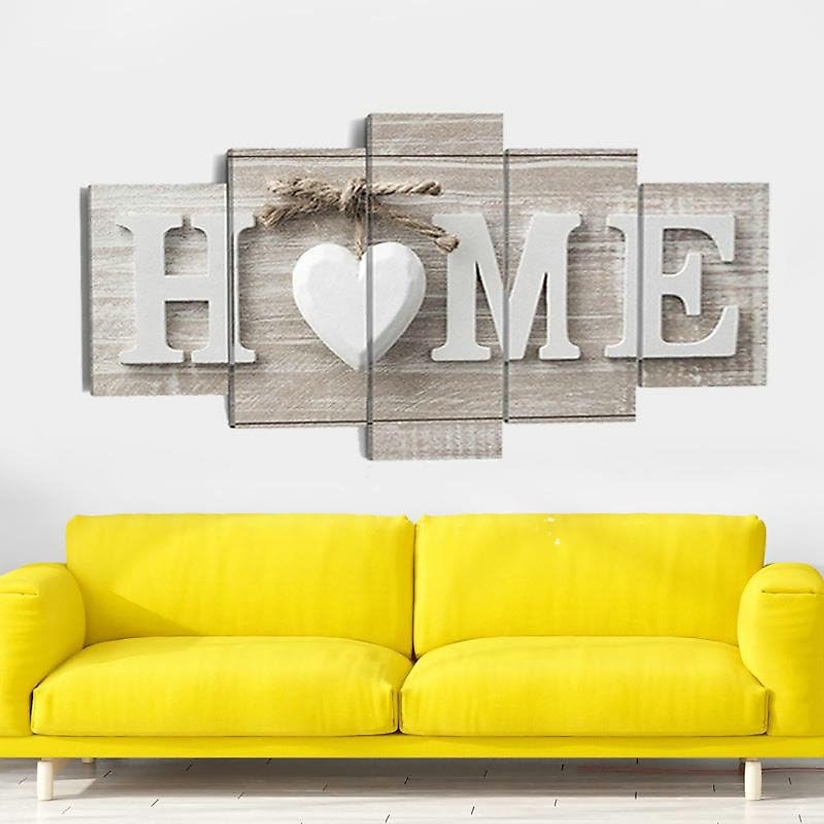 Yealise Abstract HOME Five Couplet Painting Home Decoration Living Room Bedroom Background Wall Hanging Picture Frameless Picture Core