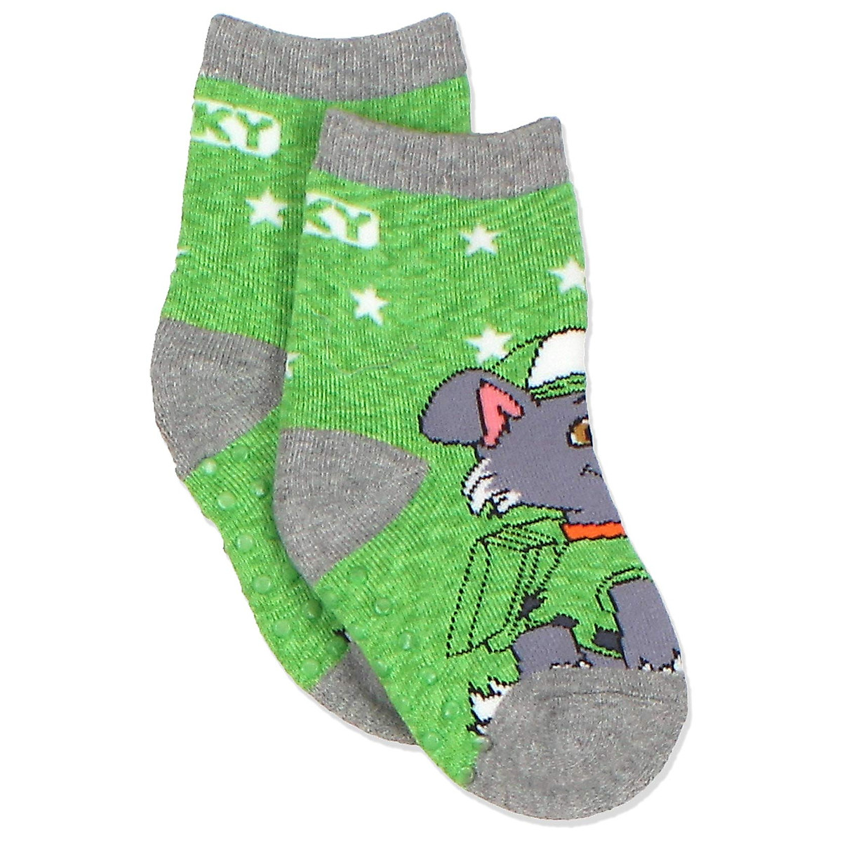 Paw Patrol Boys Girls 7 pack Socks with Grippers (Shoe: 7-10 (Sock:4-6), Grey/Multi)