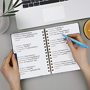 PLANBERRY Password Book Premium – Alphabetized Internet Address Organizer with A-Z Tabs – Website & Computer Password Keeper with Alphabetical Tabs – 6.2x7.7″, Hardcover (Ocean Depths)