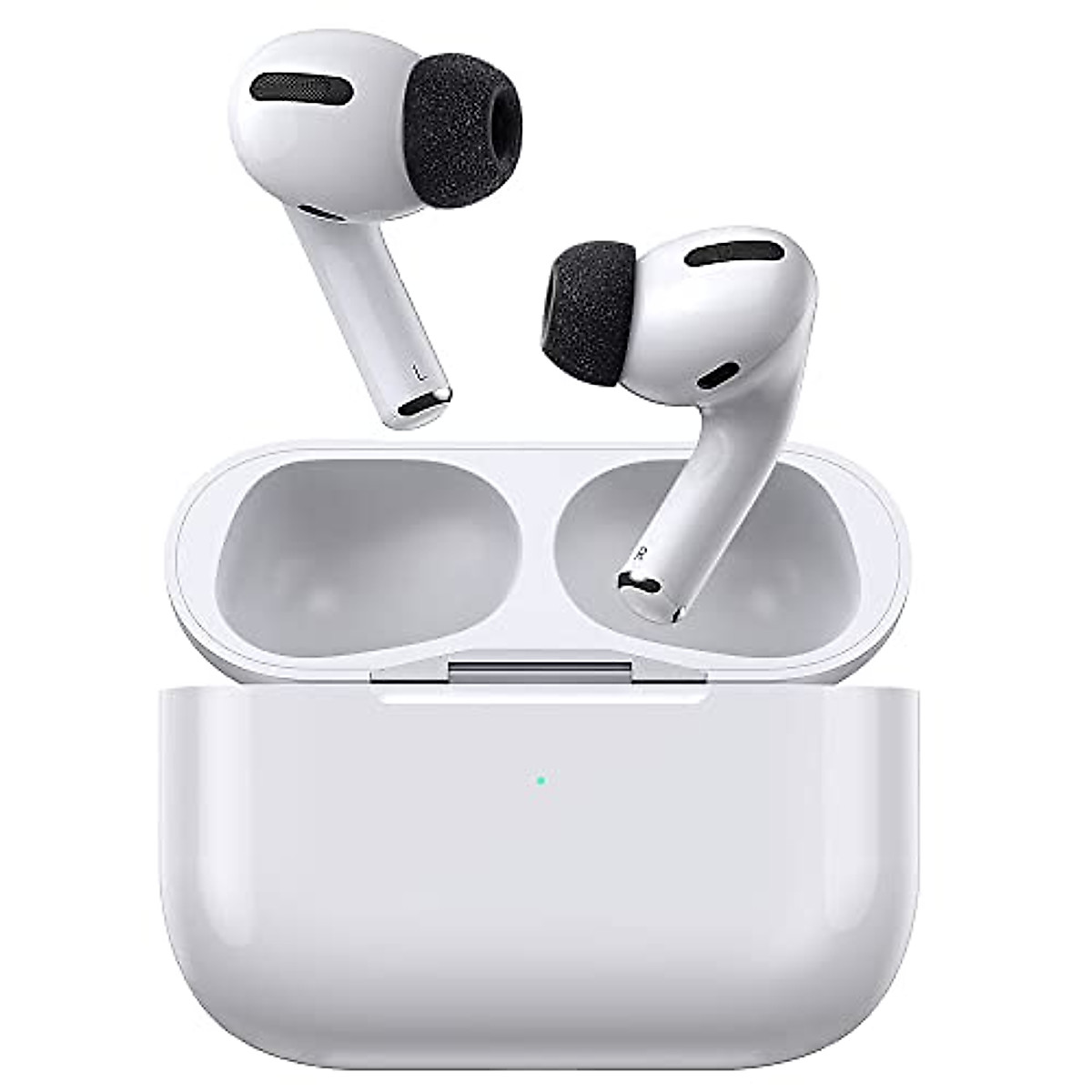 WEUPE Memory Foam Ear Tips Compatible with AirPods Pro, Replacement Earbud Tips Covers, Anti-Slip Eartips, 3 Pairs (S, M, L) (Black)