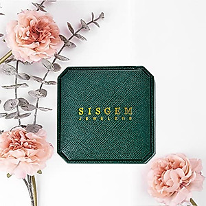 SISGEM 10K 14K 18K Solid Gold Engagement Rings for Women,Set 1.3/2.3 carat(cttw) Round Cut Classic Moissanite Rings Bridal Wedding Engagement Anniversary Promise Bands with Engraved Name (Style-2, 18K-Gold)