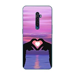 KARTXITAI Case Compatible with Reno2,Shockproof Slim Thin Silicone Protective Anti-Fingerprint Anti-Scratch Anti-Fall Phone Cover - Love,Sky,Sunset,Glow,Lovers