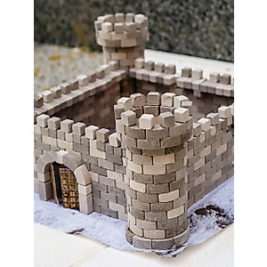 Wise Elk Toy Eagle Nest Castle Educational Gift Construction Set, Real Plaster Bricks, Gypsum Reusable Building Kit, 870 Piece