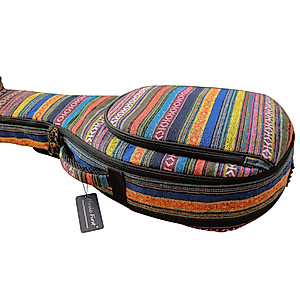 MUSIC FIRST Original Design 0.65" (16mm) Thick Padded Country Style 5-string Banjo Case, Banjo Gig Bag (Fit for Overall Length 38 inch / 96~97cm Full Size Banjo).