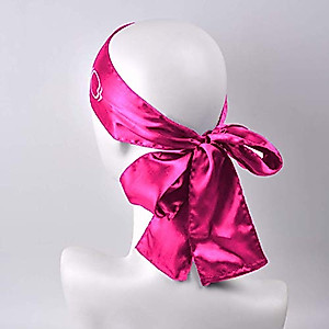 Edge Scarf & 2 Pcs Edge Brush, Satin Edge Laying Scarf for Women Lace Frontal Wigs, Edge Control Brush for Baby Natural Hair, Edge Wrap for Wigs (1Pcs Black and 1 Pcs Pink)