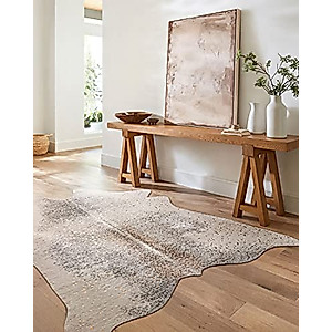 Loloi II Bryce Collection BZ-07 Pewter/Gold, Contemporary 5' x 6'-6" Area Rug