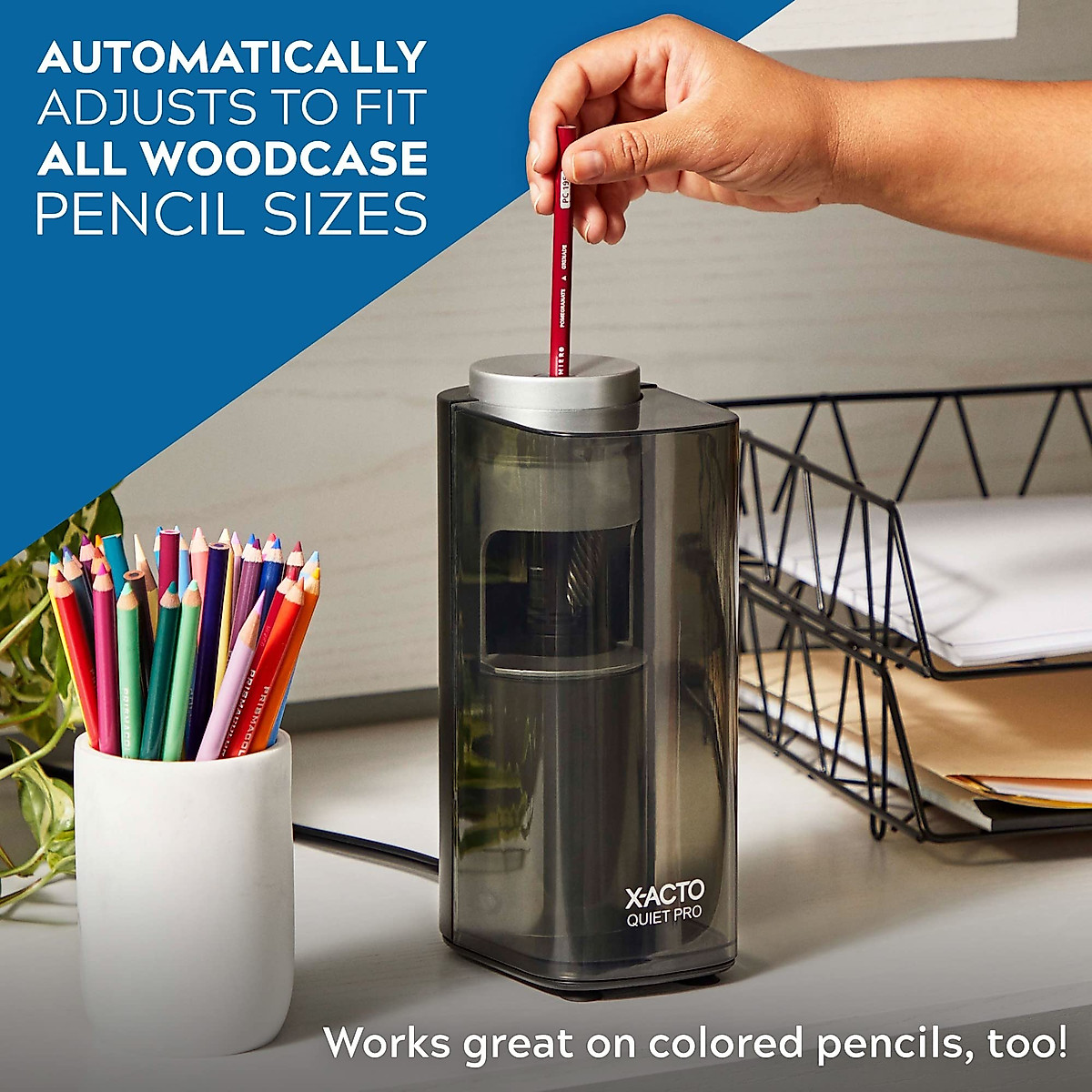 X-ACTO® ProX® Electric Pencil Sharpener, Gray