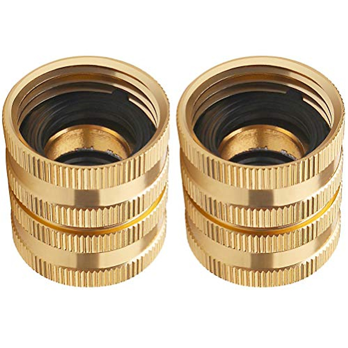 2 Packs 3/4" Hose Connectors,Double Female Garden Hose Adapters Garden Hose Fittings and Adapters