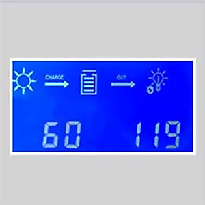 MakeSkyBlue 60A MPPT Charge Controller LCD Display Max Input 2800W Solar Panel for 48V System V119 Auto for 12V/24V/36V/48V Solar System (60A-V119)