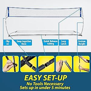 Freestanding Indoor/Outdoor Volleyball Net (32 Feet)