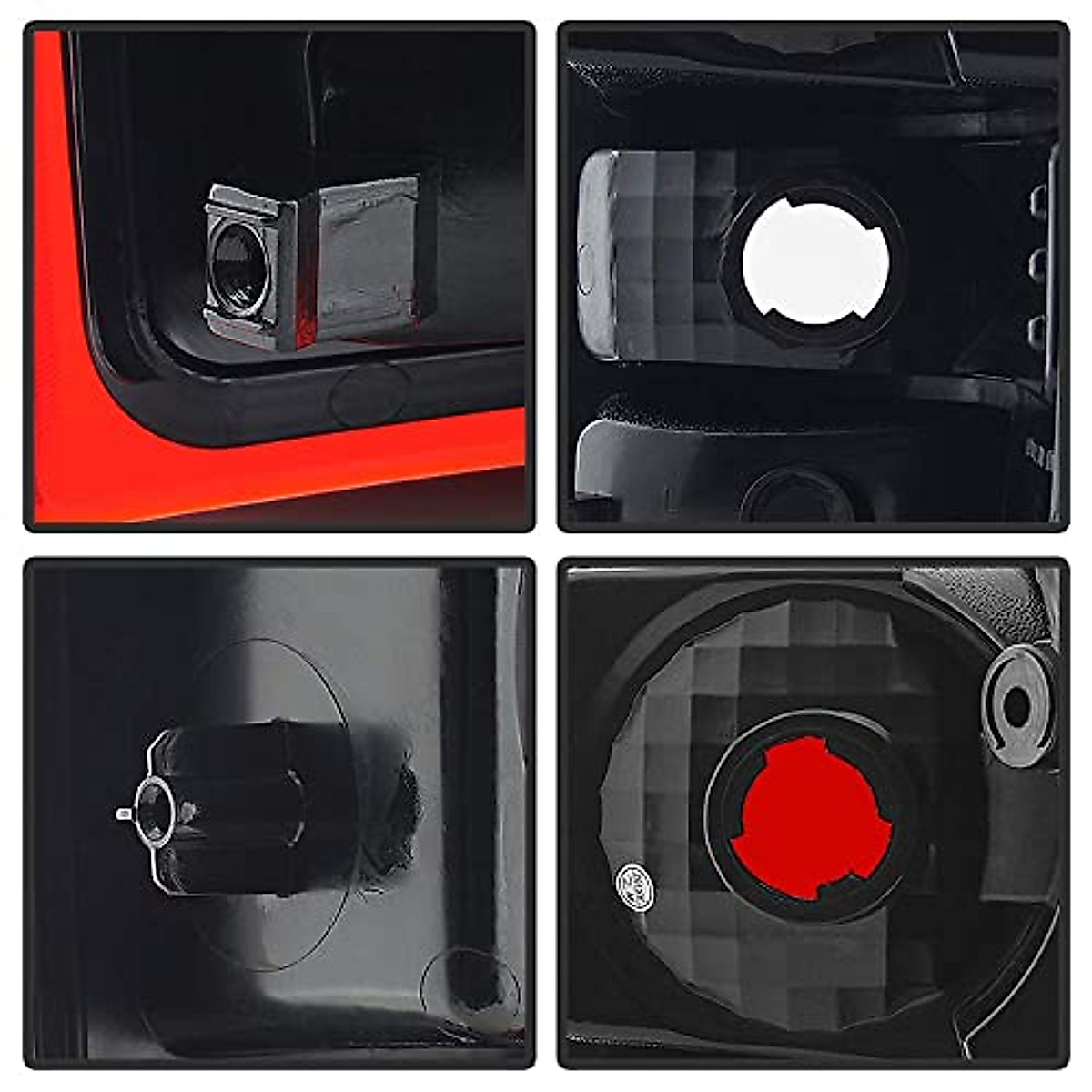 ACANII - For 2001-2011 Ford Ranger Red Smoke Tail Lights Brake Lamps Left+Right Aftermarket