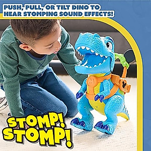 Disney Junior Mickey Mouse Funhouse Roarin' Safari Dino, 4-piece Figures and Playset, Dinosaur, Kids Toys for Ages 3 Up by Just Play