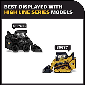 Diecast Masters 1:50 Caterpillar 242D3 Skid Steer Loader with Attachment Accessories | High Line Series Cat Trucks & Construction Equipment | 1:50 Scale Model Diecast Collectible | DM Model 85676