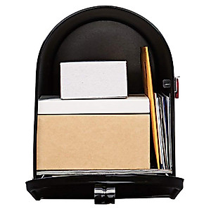 Gibraltar Mailboxes Elite Large Capacity Galvanized Steel Black, Post-Mount Mailbox, E1600B00