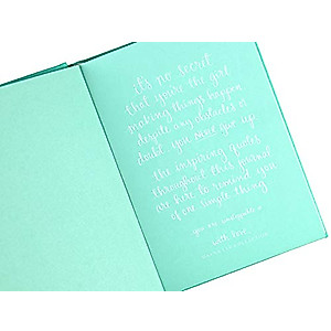 Eccolo Inspirational Quote Journal for Women, Hardcover Notebook, Faux Leather, Lay Flat Notebook, “She's Unstoppable”, Dayna Lee Collection (Mint, 5x7 Inches)